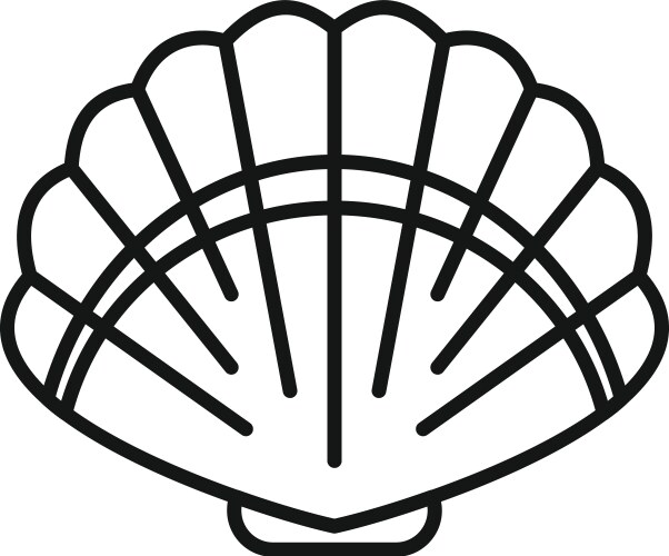 Scallop Shell Outline Vector Images (over 2,900)