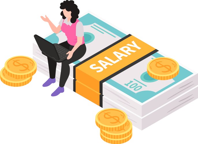 Salary equality concept Royalty Free Vector Image
