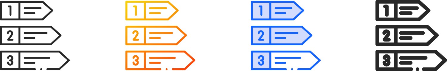 Bar chart iconthin linear gradient blue stroke Vector Image