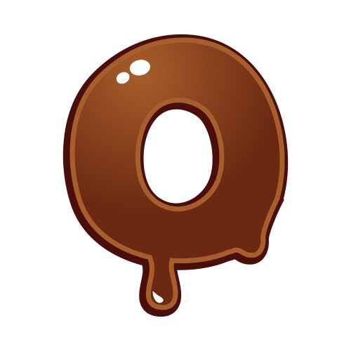 Letter f candies chocolate Royalty Free Vector Image