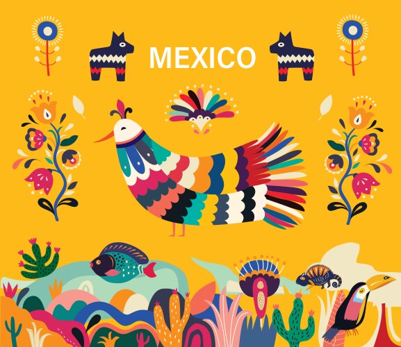 Mexican collection Royalty Free Vector Image - VectorStock