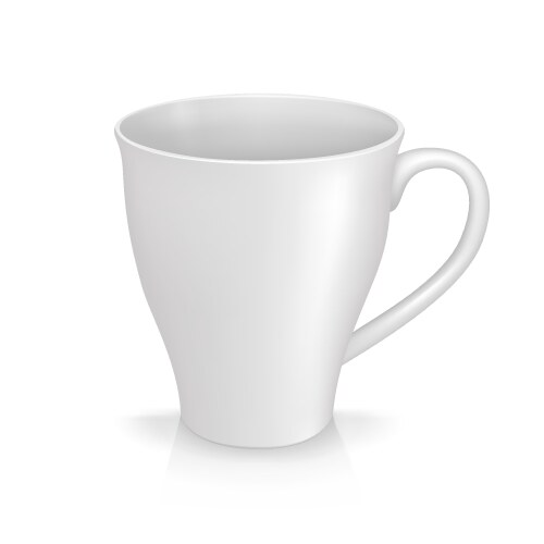 Cup coffee isolated on white Royalty Free Vector Image