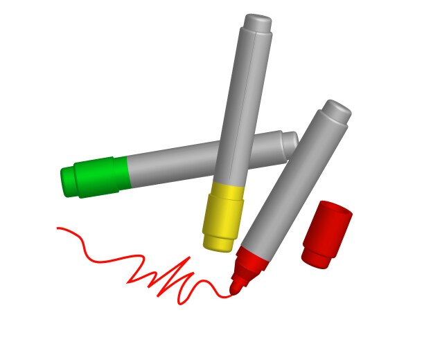 Watercolor two open markers Royalty Free Vector Image