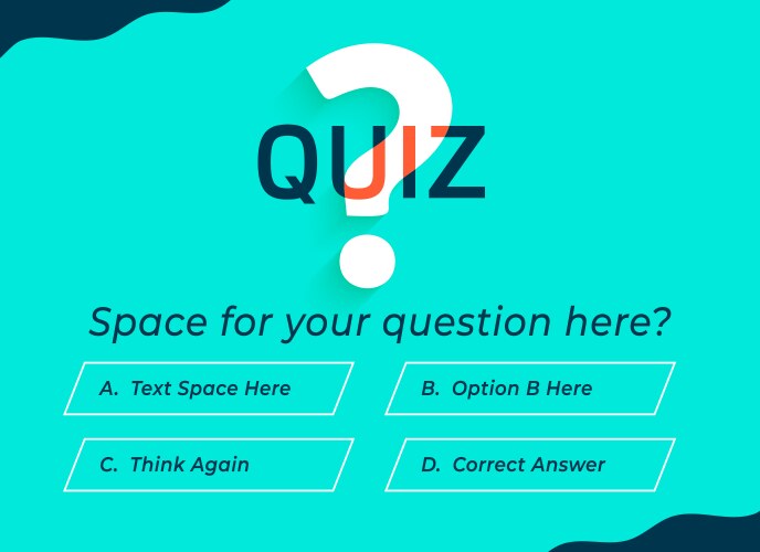 Smart way to test your knowledge with multiple Vector Image