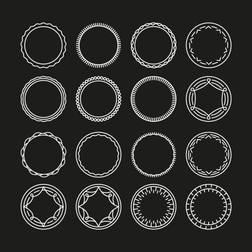 Organic logo outline set Royalty Free Vector Image