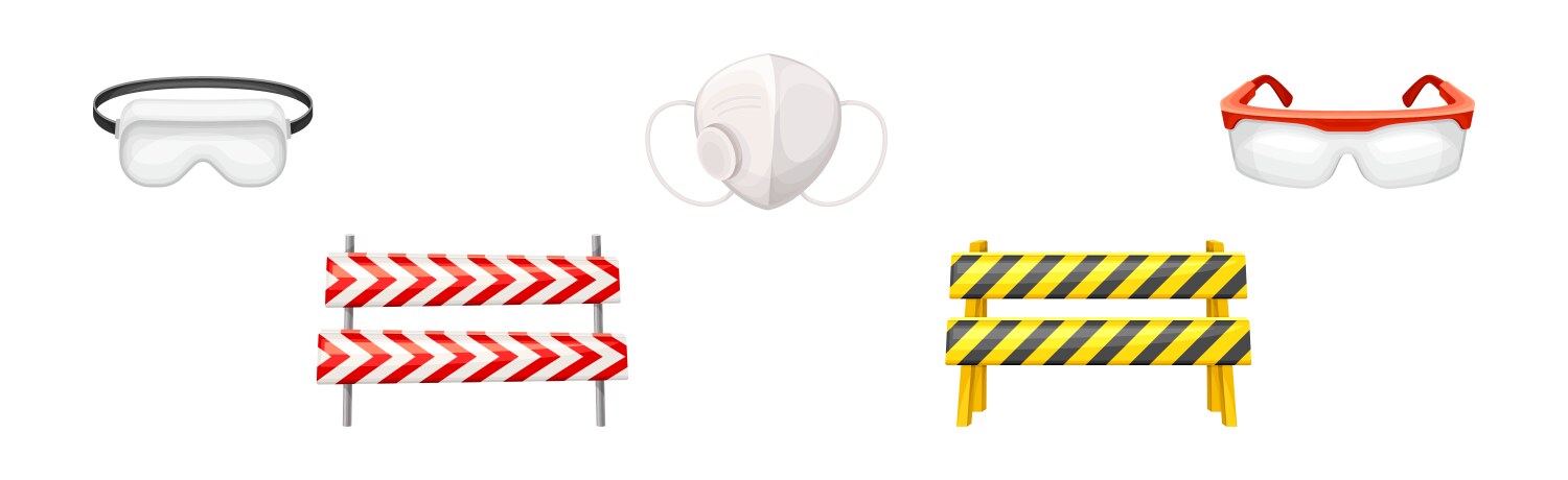 Safety equipment and object for industrial work Vector Image