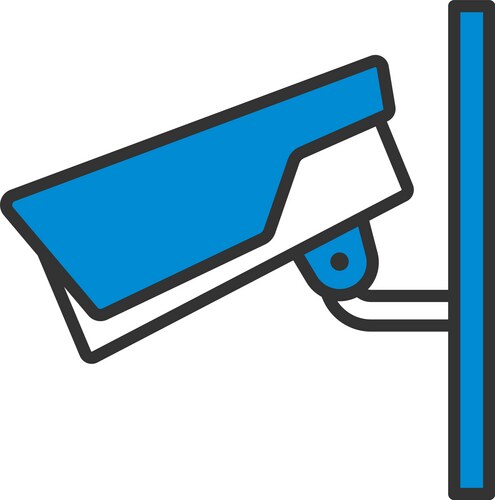 Cctv camera icon cartoon style Royalty Free Vector Image