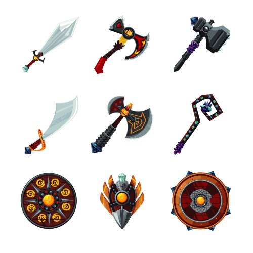 Fantasy background magic items collection video Vector Image
