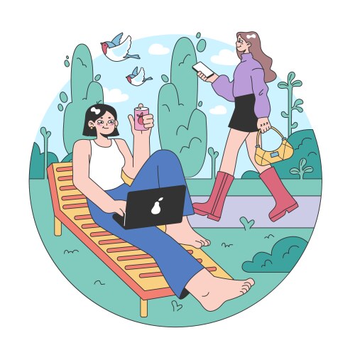 Third place idea social surroundings separate Vector Image