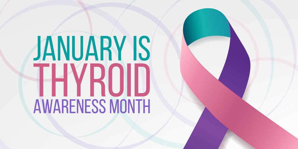 Thyroid awareness month is celebrated in january Vector Image