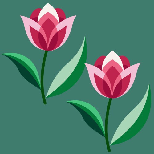 Single Tulip Vector Images (over 1,400)