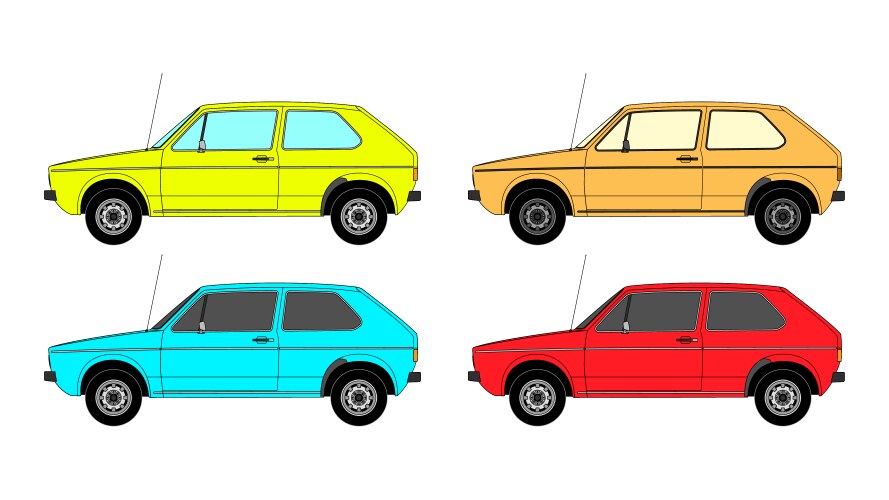 Volkswagen golf Vector Images & Graphics for Commercial Use | VectorStock