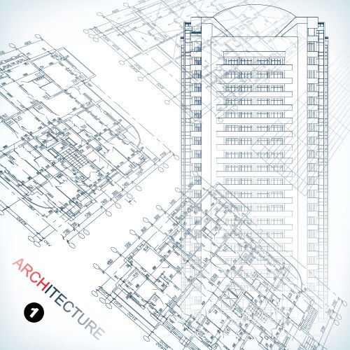 Architecture plans Royalty Free Vector Image - VectorStock