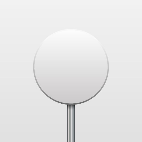 White blank round road sign frame icon Royalty Free Vector