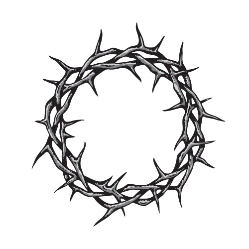 Hand made crown thorns tattoo Royalty Free Vector Image