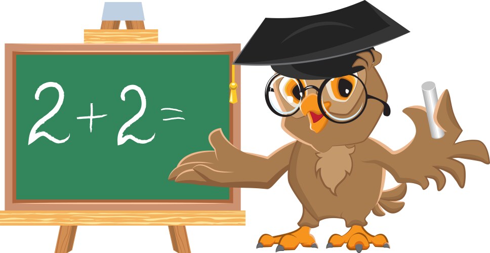 Kids having math lesson Royalty Free Vector Image