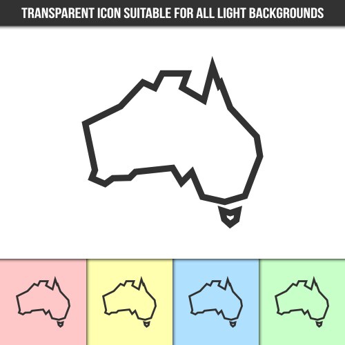 Simple outline transparent africa continent shape Vector Image
