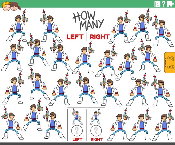 Educational counting activity Royalty Free Vector Image