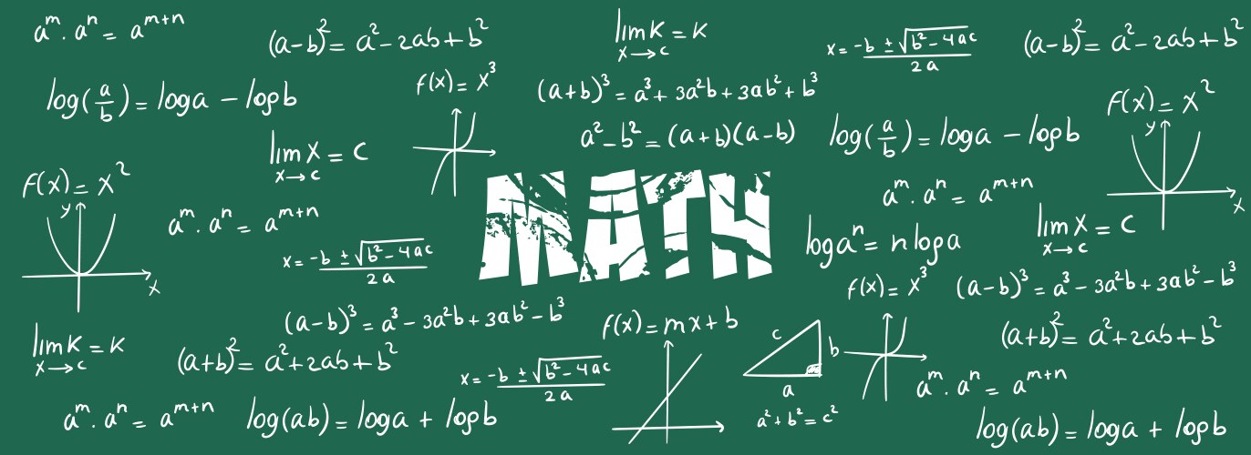 Equations and formulas of logarithms derivatives Vector Image
