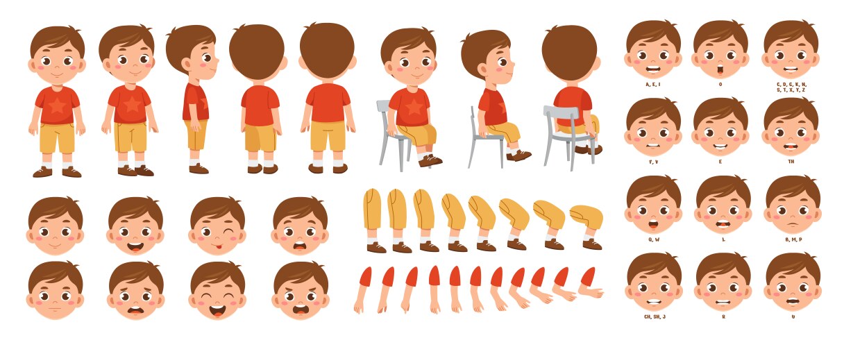 Little boy character Royalty Free Vector Image