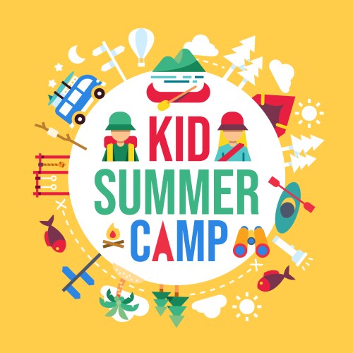 School summer camp Royalty Free Vector Image - VectorStock