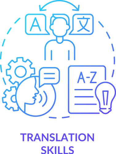 Language skills icon set line style isolated Vector Image