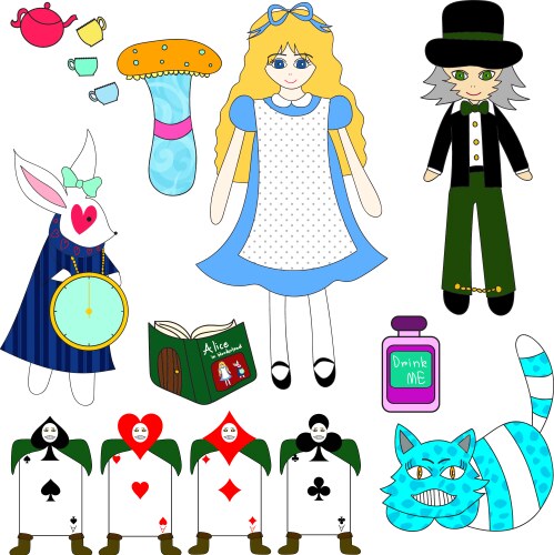 Cute alice Royalty Free Vector Image - VectorStock