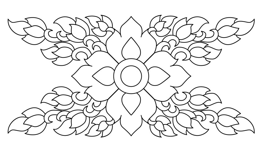 Thai traditional tattoo paintin Royalty Free Vector Image