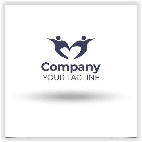 Meet group logo design template Royalty Free Vector Image