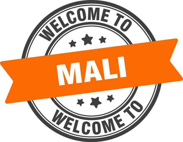 Welcome to mali stamp mali round sign Royalty Free Vector
