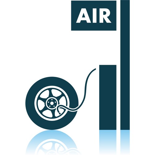 Wheels pump station icon Royalty Free Vector Image