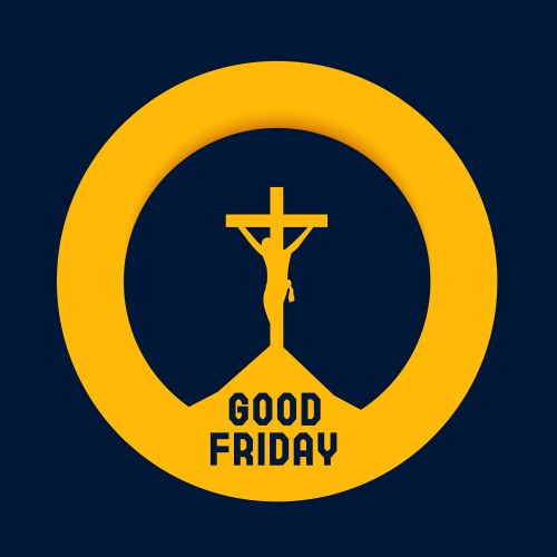 Holy week good friday poster with crown of thorns Vector Image