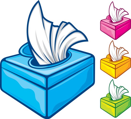 A colorful tissue box Royalty Free Vector Image