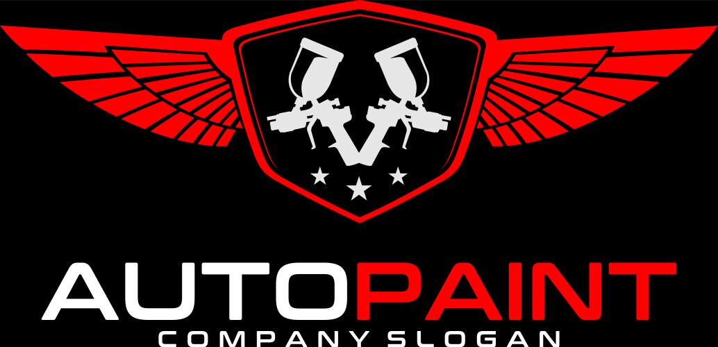 Auto paint logo template Royalty Free Vector Image