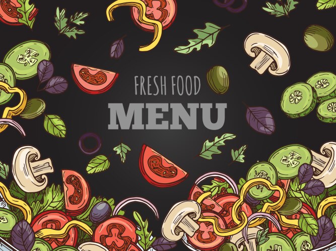 Food background italian menu with space for text Vector Image