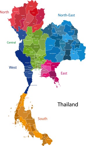 Thailand Map (2278029) – Royalty-Free Vector | VectorStock