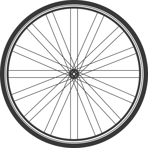 Bicycle wheel Royalty Free Vector Image - VectorStock