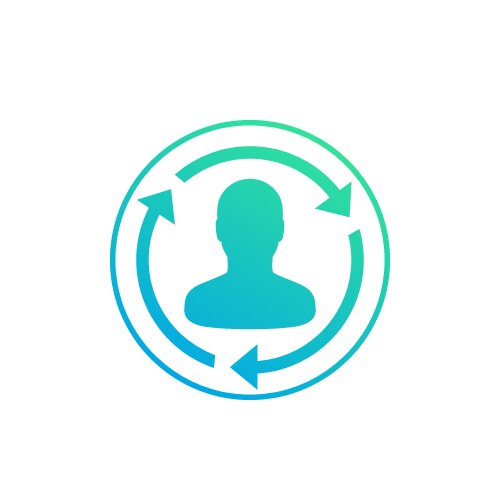 Staff rotation icon Royalty Free Vector Image - VectorStock