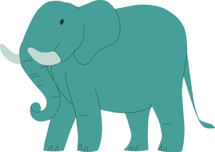 Engraving elephant retro Royalty Free Vector Image