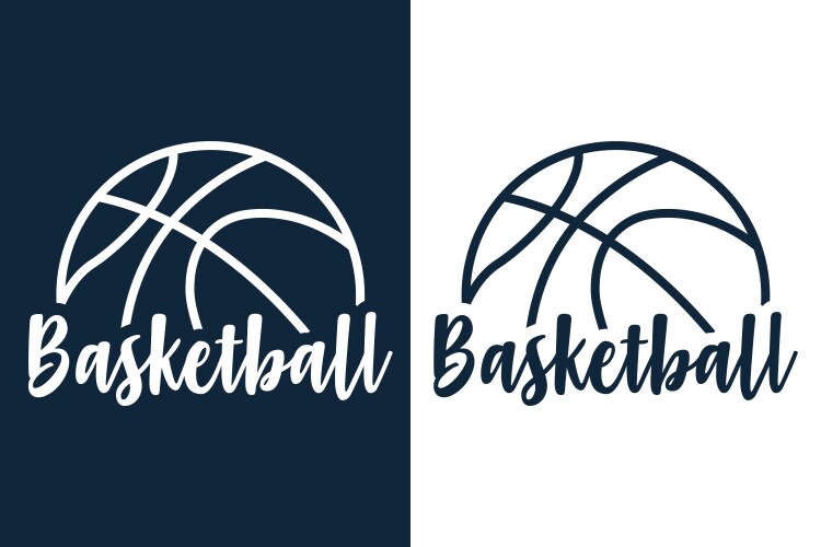 Basketball typography Royalty Free Vector Image