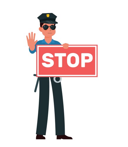 Policeman Royalty Free Vector Image - VectorStock