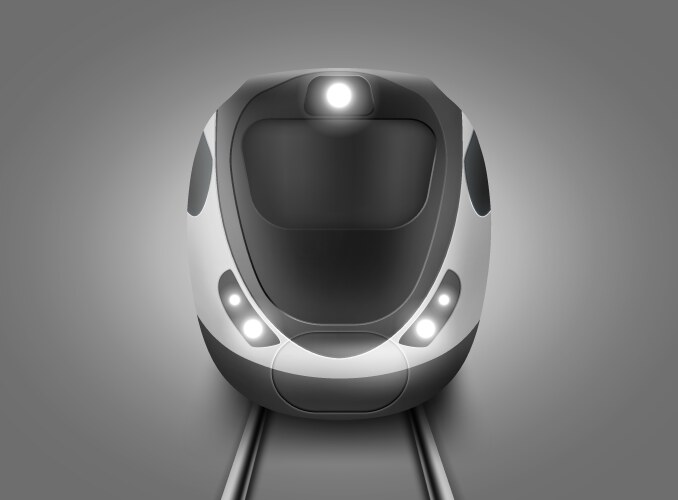 White electric train Royalty Free Vector Image