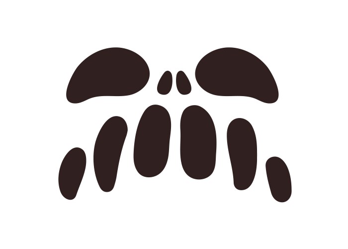 Scary halloween stencil with creepy evil Vector Image