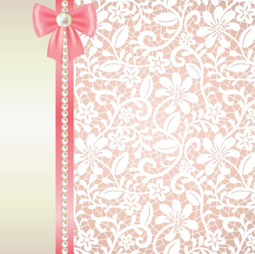 Lace flower greeting card Royalty Free Vector Image