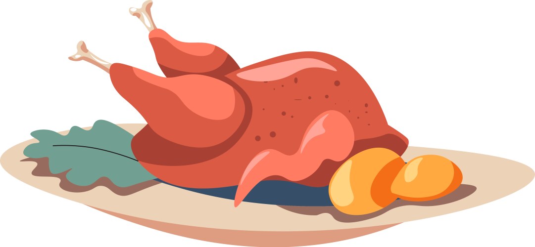 Fried chicken leg Royalty Free Vector Image - VectorStock