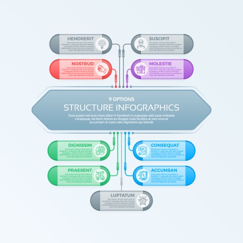 Modern infographics design template Royalty Free Vector