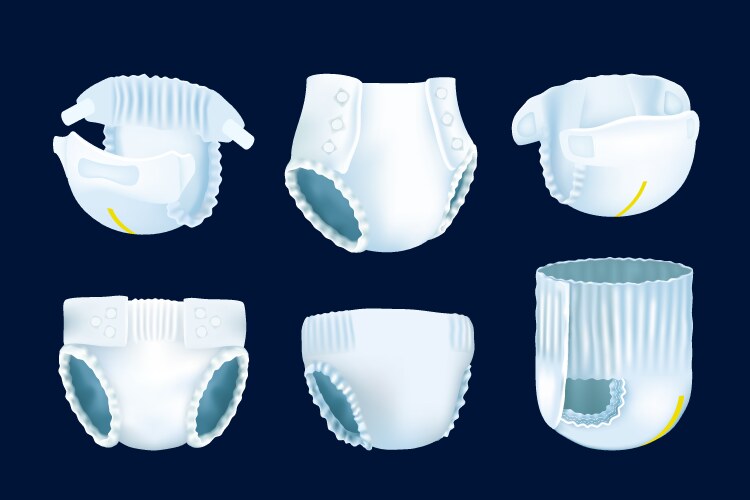 Diaper Realistic Vector Images (over 390)