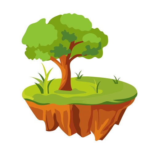 Fantastic flying islands isolated image Royalty Free Vector