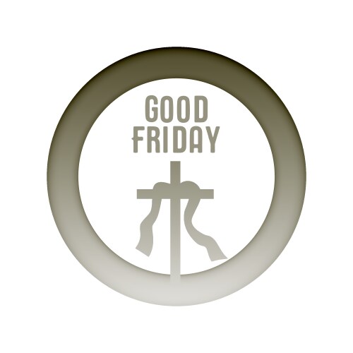 Good friday background with flowers design Vector Image