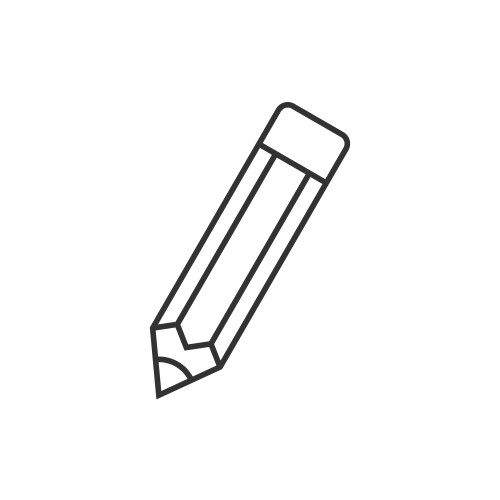 Pencil outline icon Royalty Free Vector Image - VectorStock